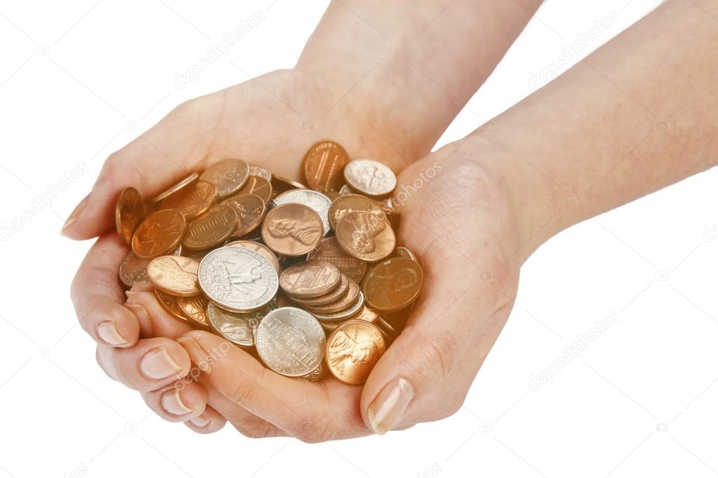 Coins in hands — Stock Photo © stillfx #118834884