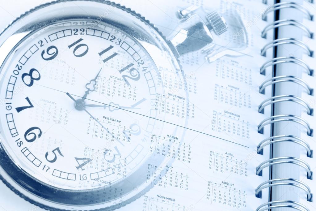 Watch on calendar — Stock Photo © stillfx #124481954