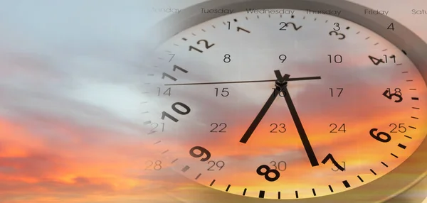 Clock Face Bright Sky Time Passing Stock Photo by ©stillfx 464328396