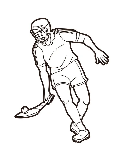 Hurling Colouring Pages Sketch Coloring Page
