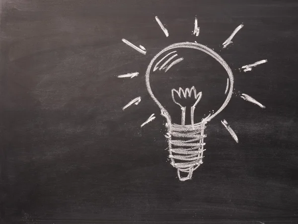 Light bulb chalk — Stock Photo © didecs #49363939