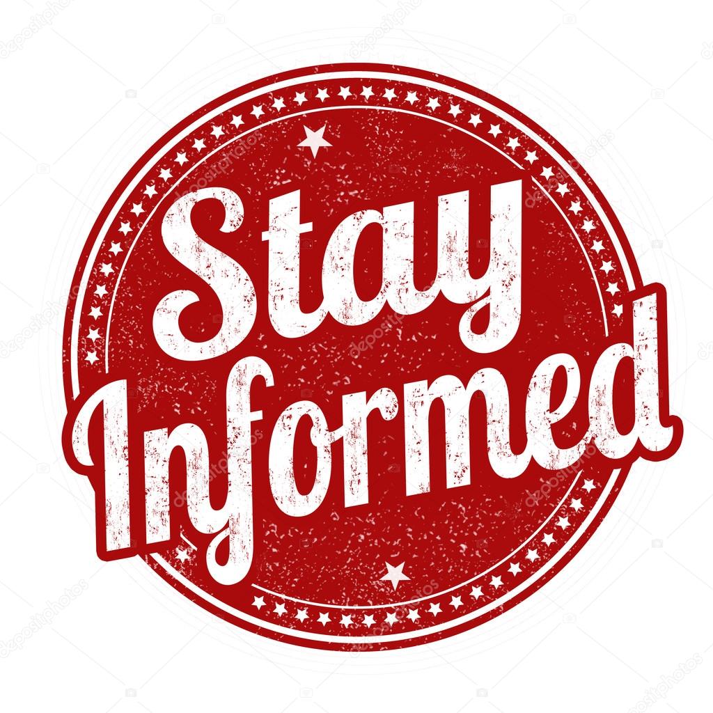 Stay informed stamp Stock Vector Image by ©roxanabalint #105623120