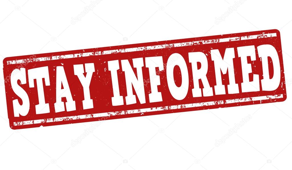 Stay informed stamp Stock Vector by ©roxanabalint 105623548