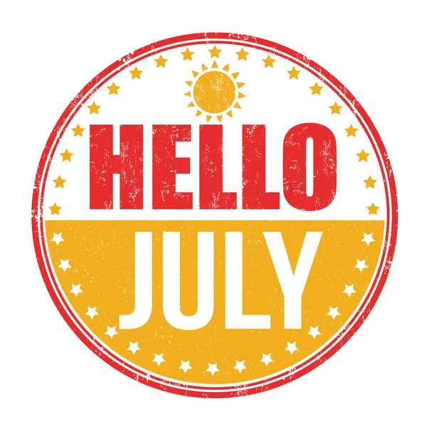 Hello july imágenes de stock de arte vectorial | Depositphotos