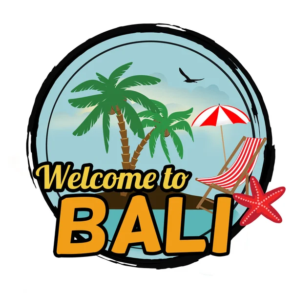 Welcome to Bali sign — Stock Vector © roxanabalint #115808606