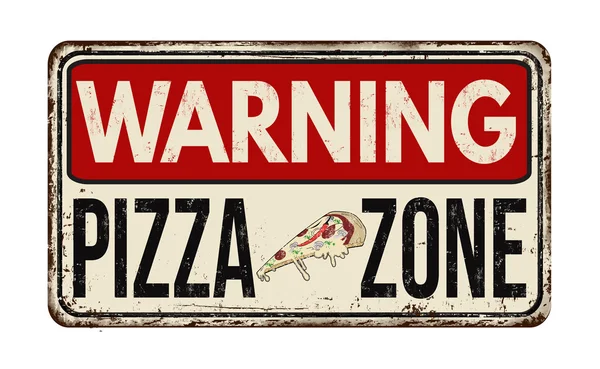 Pizza zone vintage rusty metal sign Stock Vector Image by ©roxanabalint ...