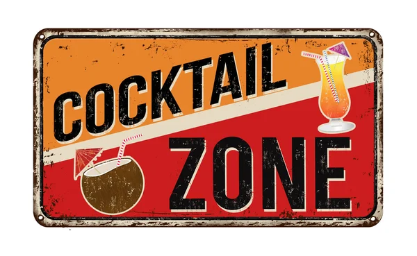 Drinking zone vintage rusty metal sign Stock Vector by ©roxanabalint ...