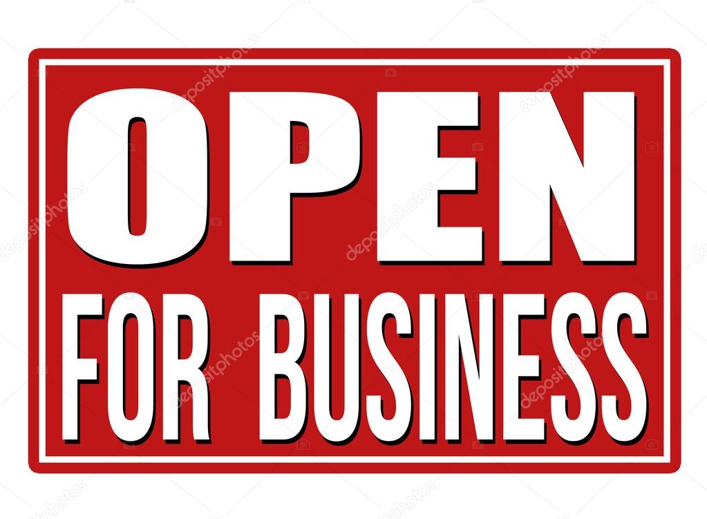 Open for business red sign Stock Vector Image by ©roxanabalint #117820646