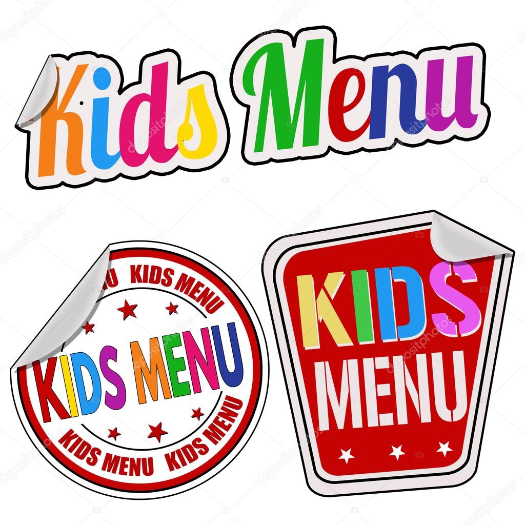 Kids menu sticker set on white Stock Vector Image by ©roxanabalint ...