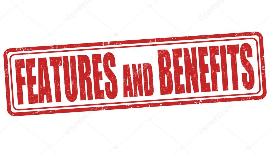 Features and benefits stamp Stock Vector Image by ©roxanabalint #118826462