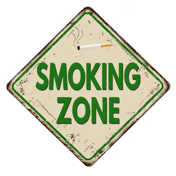 No smoking zone vintage metal sign Stock Vector by ©roxanabalint 120449748