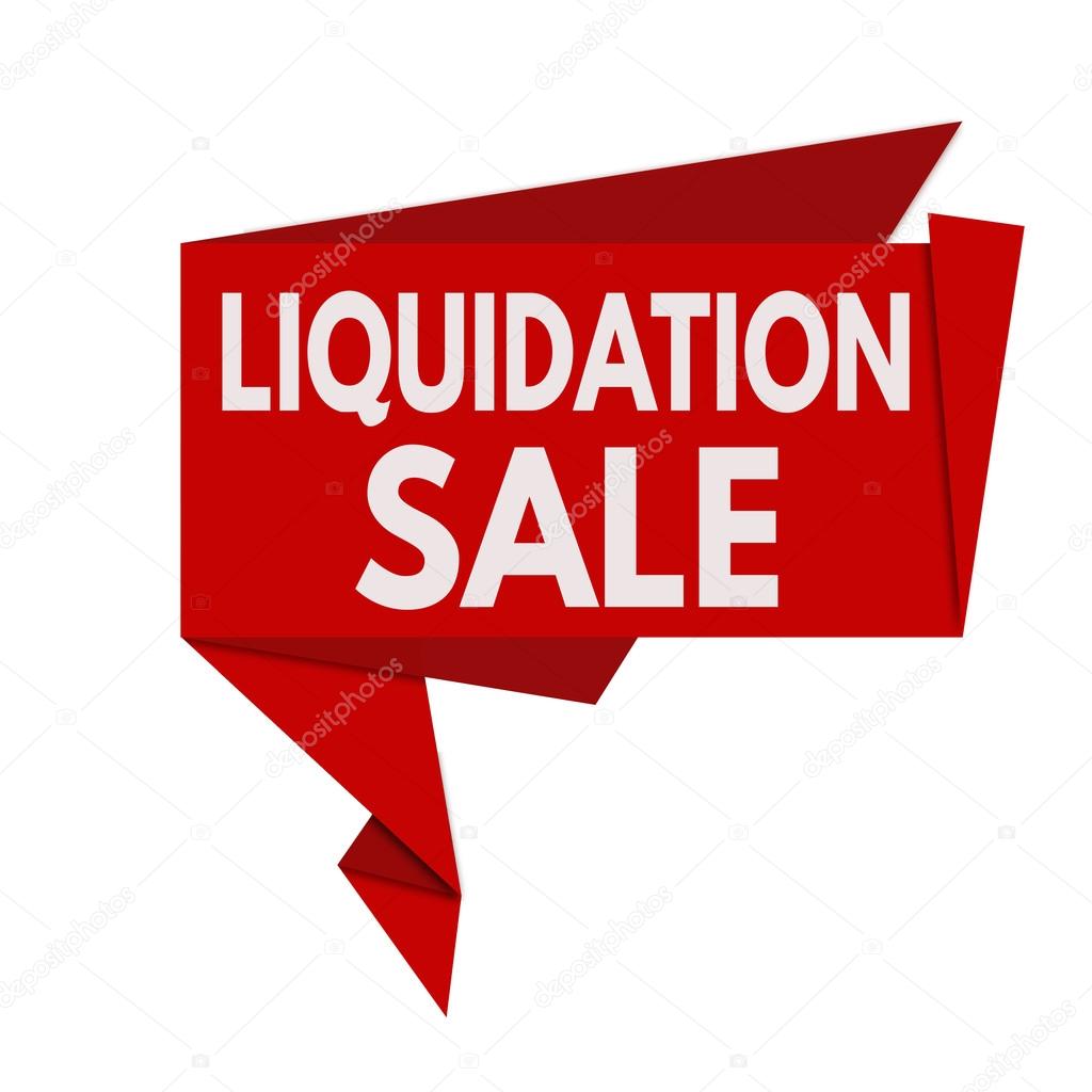 Liquidation sale red origami speech bubble Stock Vector by ...