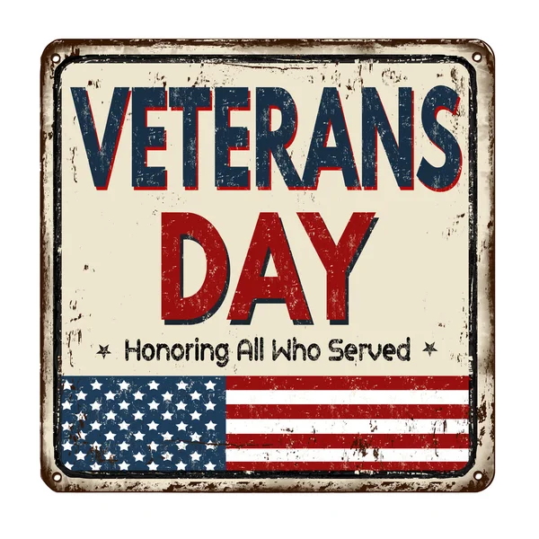 Vintage veterans day | Veterans day vintage metal sign — Stock Vector ...