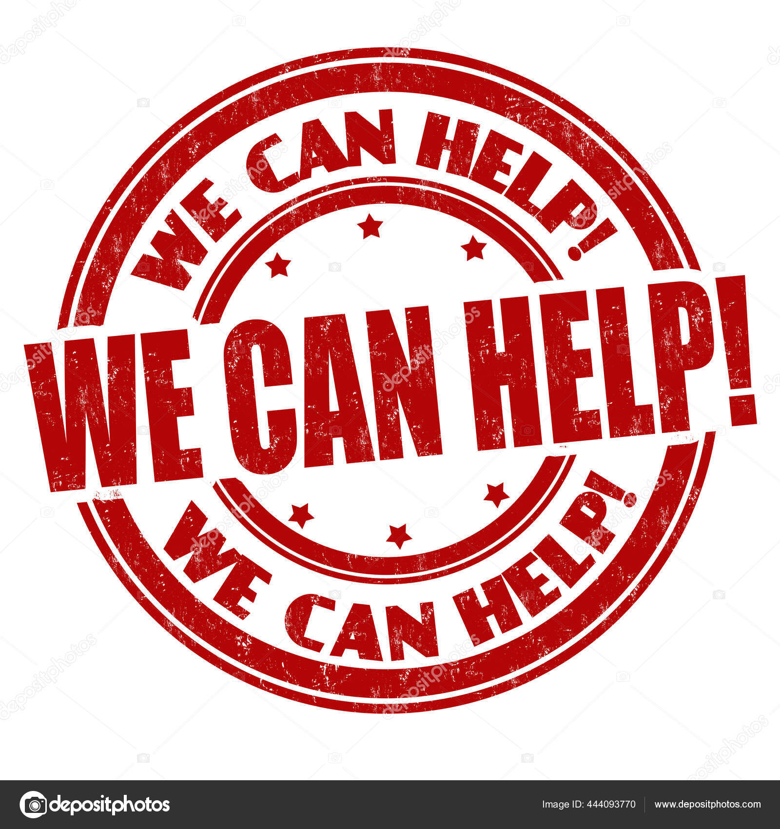 Can Help Sign Stamp White Background Vector Illustration Stock Vector ...