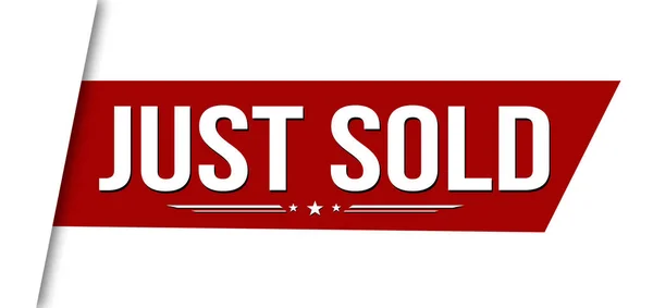 Just Listed Banner Design White Background Vector Illustration Stock ...