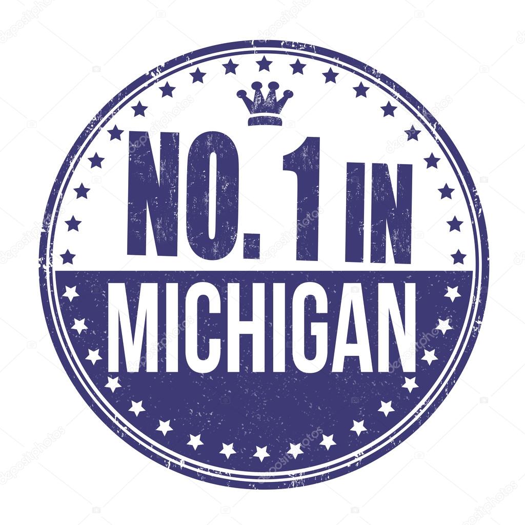 Number one in Michigan stamp Stock Vector Image by ©roxanabalint #52559931
