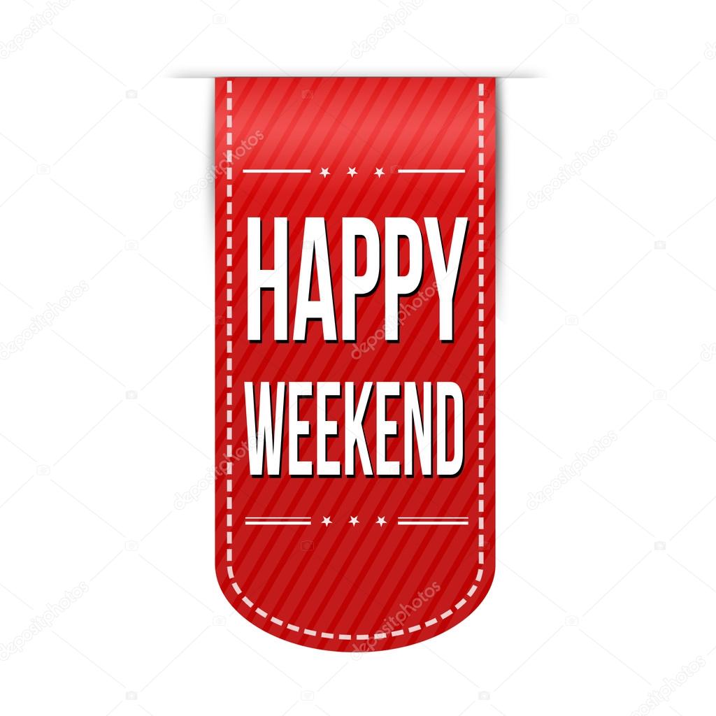 Happy weekend banner | Happy weekend banner design — Stock Vector ...