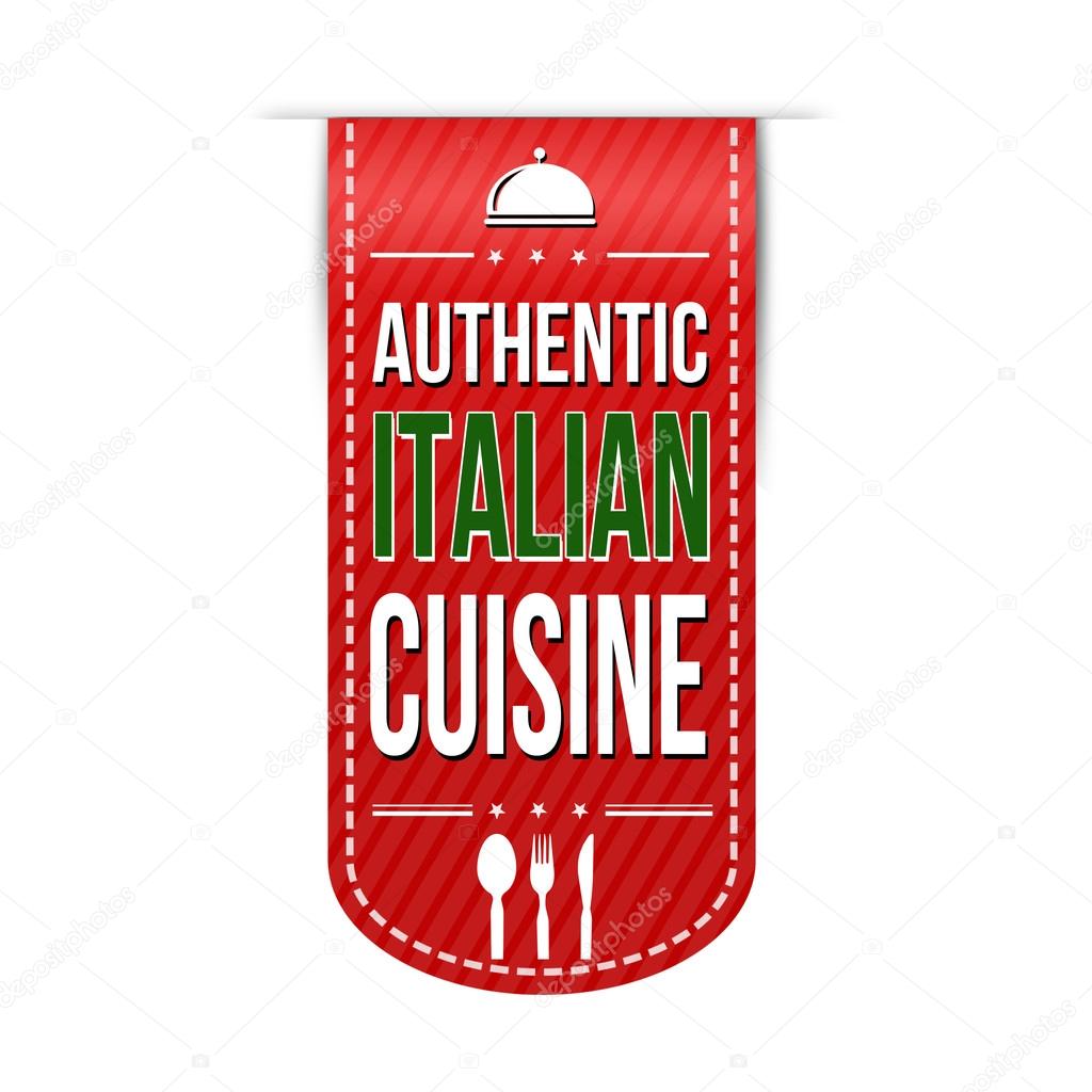 Authentic italian cuisine banner design Stock Vector Image by ...