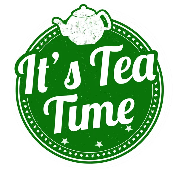 I love tea sticker or stamp Stock Vector by ©roxanabalint 53772619