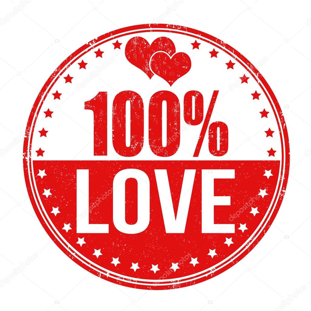 100 percent love stamp Stock Vector by ©roxanabalint 62303563