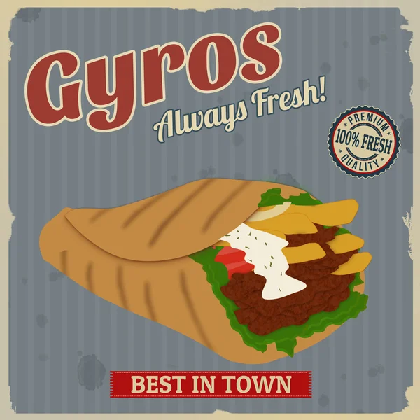 Sztuka plakatu gyros Vector Art Stock Images | Depositphotos