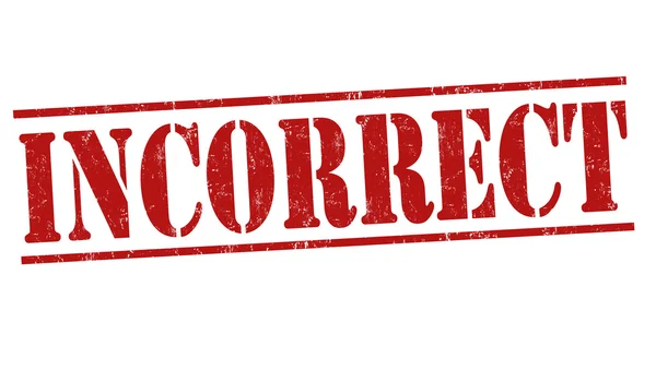 Incorrecto Imágenes Vectoriales, Gráfico Vectorial de Incorrecto ...