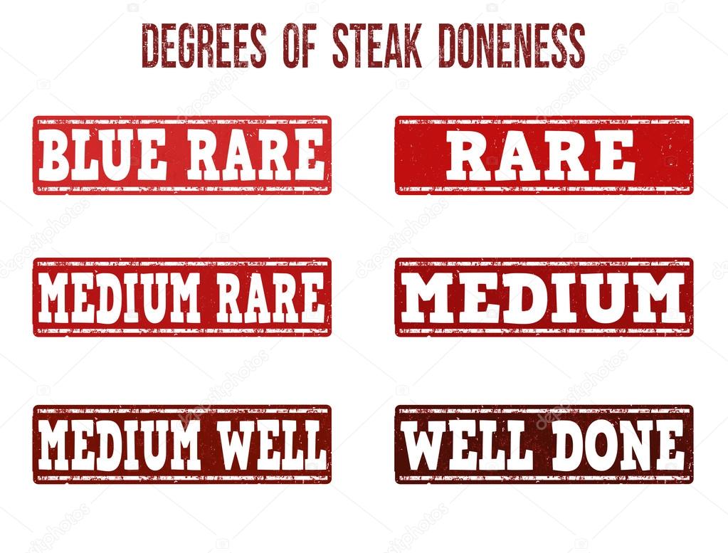 Degrees of steak doneness stamps set Stock Vector Image by ... Degrees of steak doneness stamps set Stock Vector Image by ...