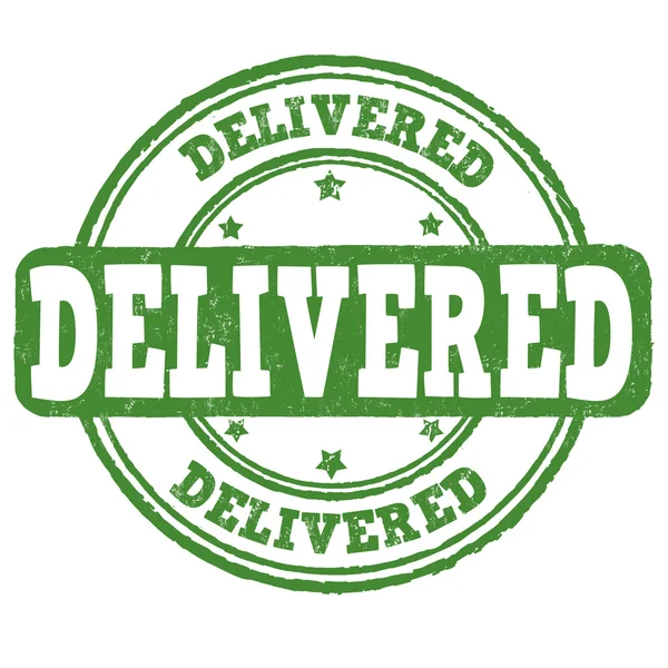 Delivered stamp — Stock Vector © roxanabalint #71840721