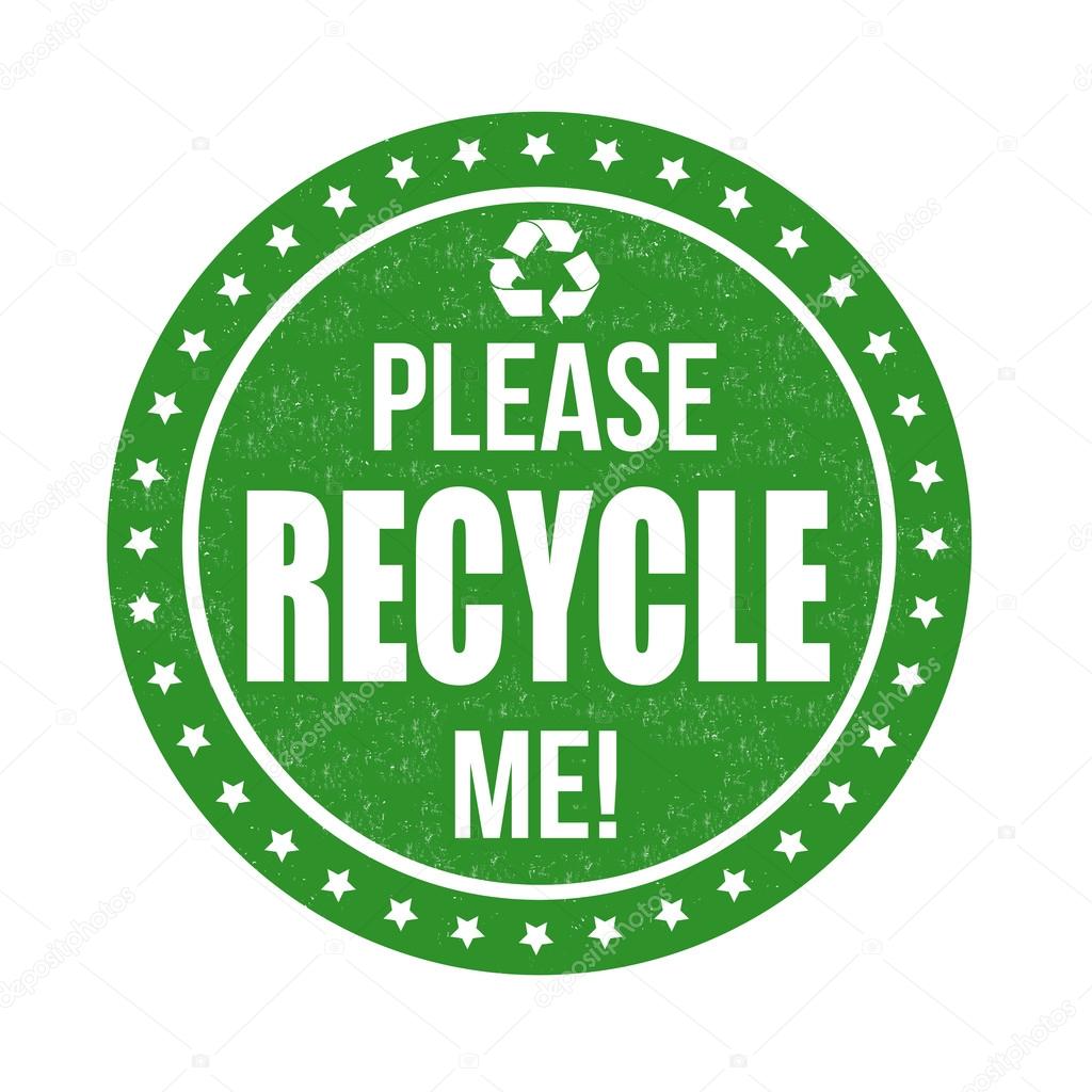 Please recycle me stamp Stock Vector Image by ©roxanabalint #71901167