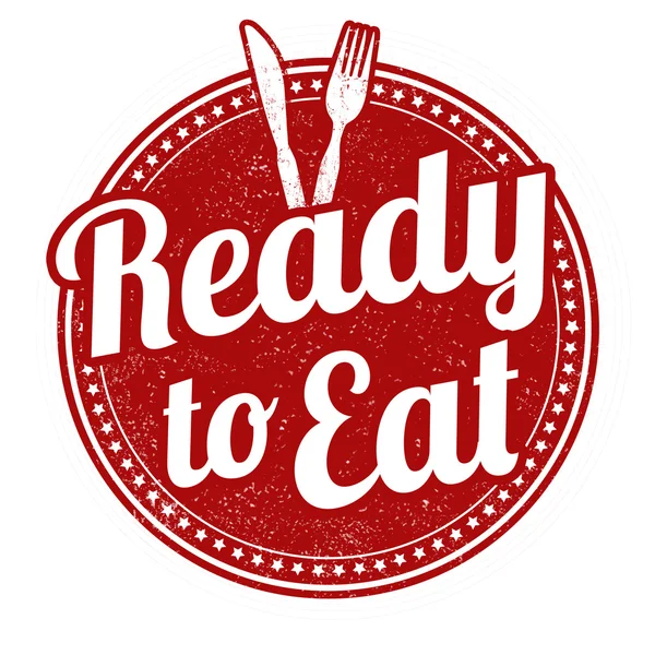Ready to eat stamp imágenes de stock de arte vectorial | Depositphotos