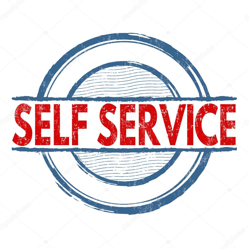 Self service stamp Stock Vector Image by ©roxanabalint #81150926