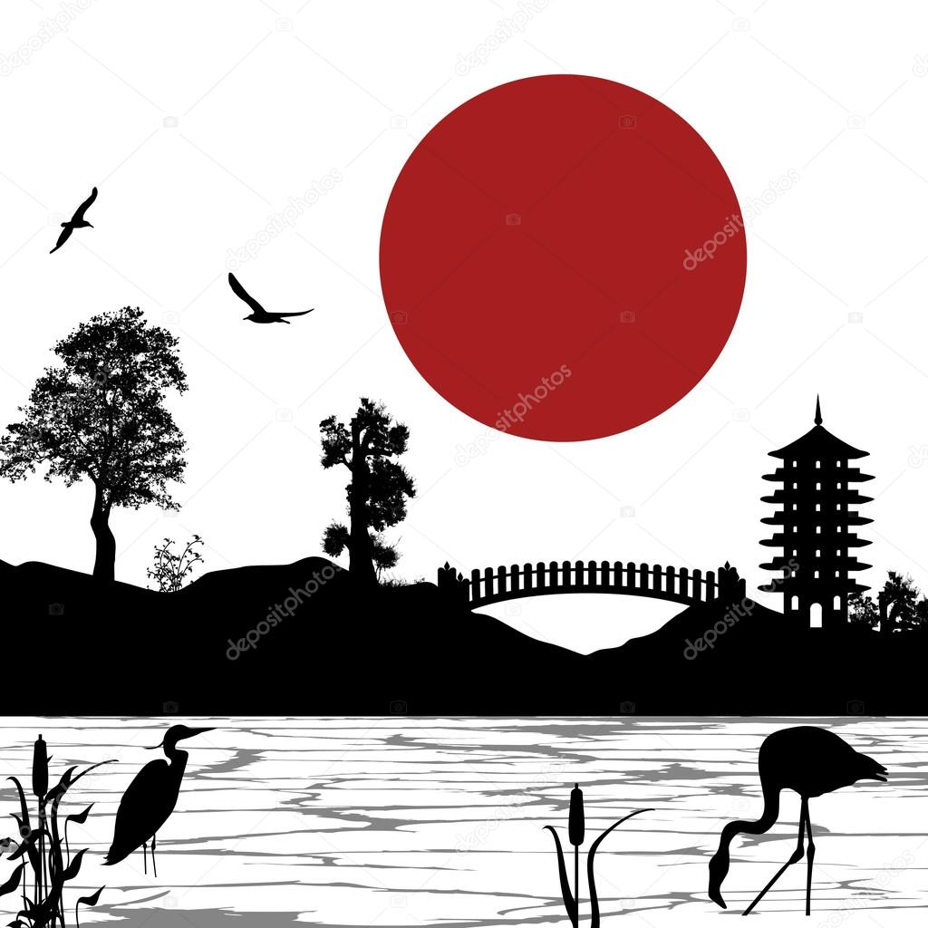 Japanese beautiful landscape Stock Vector Image by ©roxanabalint #85615236