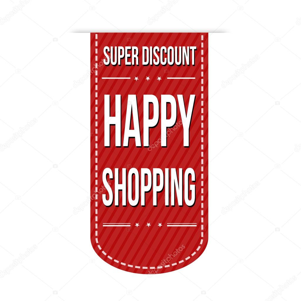 Happy shopping banner design Stock Vector Image by ©roxanabalint #86997394