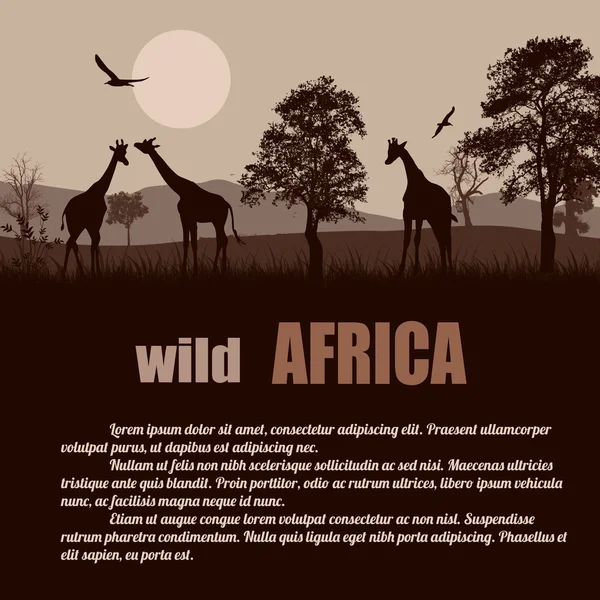 Wild Africa poster Stock Vector Image by ©roxanabalint #5558694