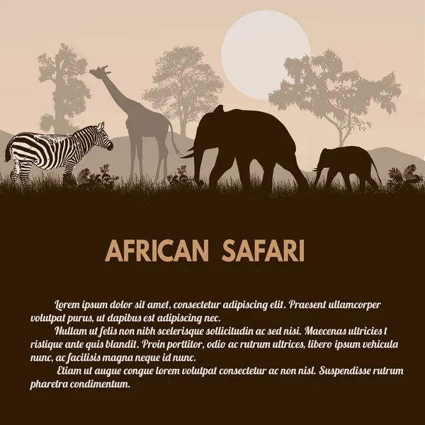 African safari poster Vector Art Stock Images | Depositphotos
