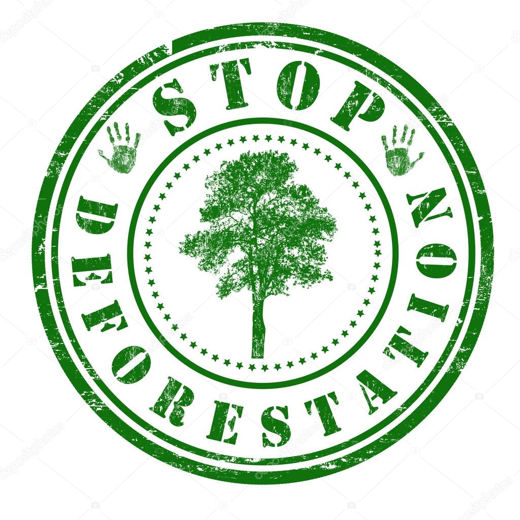 Stop deforestation stamp Stock Vector by ©roxanabalint 93794692