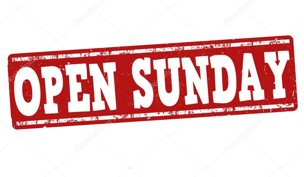 Open sunday stamp Stock Vector by ©roxanabalint 97222130
