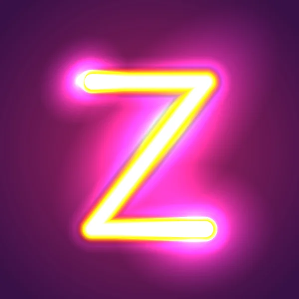 Vector alphabet. Neon letter Z Stock Vector Image by ©file404 #32898849