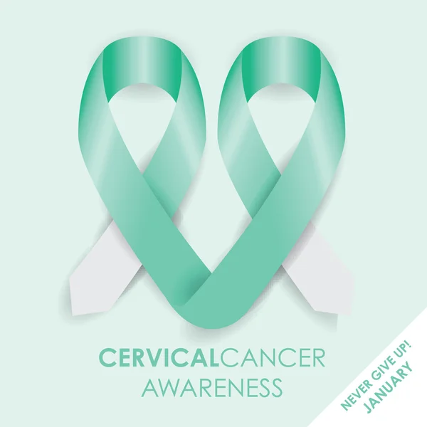 Cervical cancer ribbon, Royalty-free Cervical cancer ribbon Vector ...
