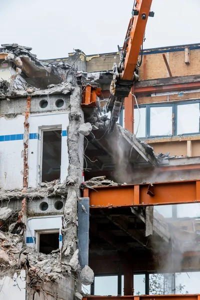 Demolition of building in smoke — Stock Photo © Hintau_Aliaksey #9728277