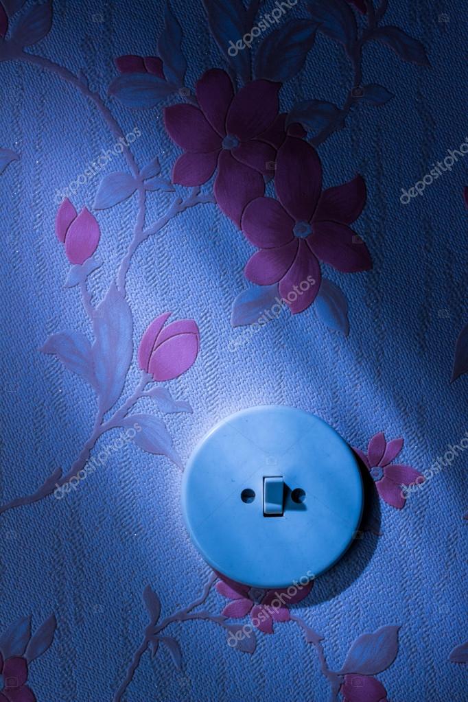 Old wallpaper with light switch Stock Photo by ©ginasanders 59183285
