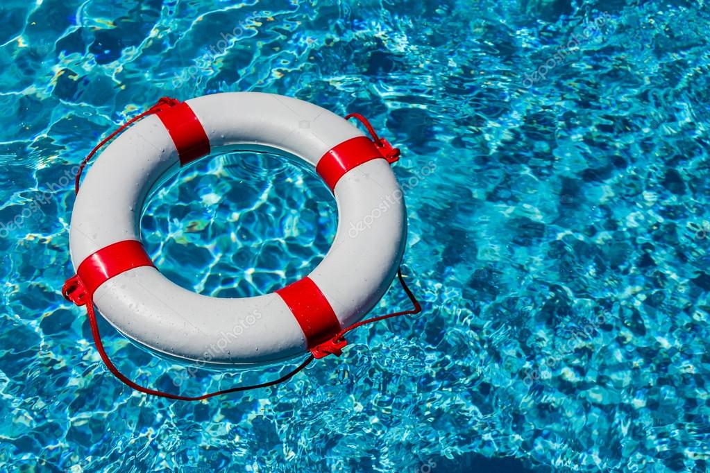 Lifebuoy in a pool — Stock Photo © ginasanders #59914057