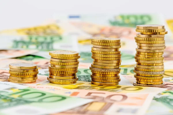 Stack coins, rising curve — Stock Photo © ginasanders #36205011