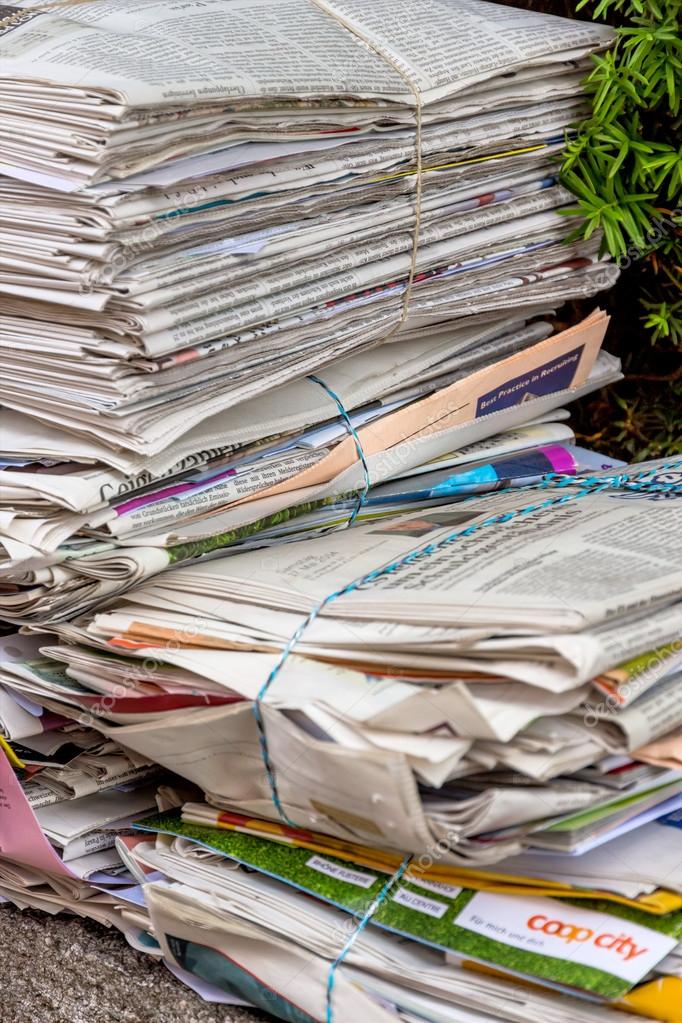 Stack of waste paper. old newspapers — Stock Photo © ginasanders #68819125