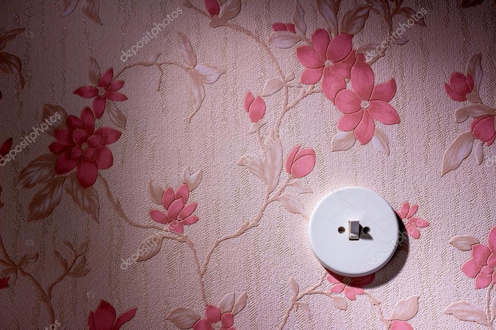 Old wallpaper with light switch Stock Photo by ©ginasanders 69138435