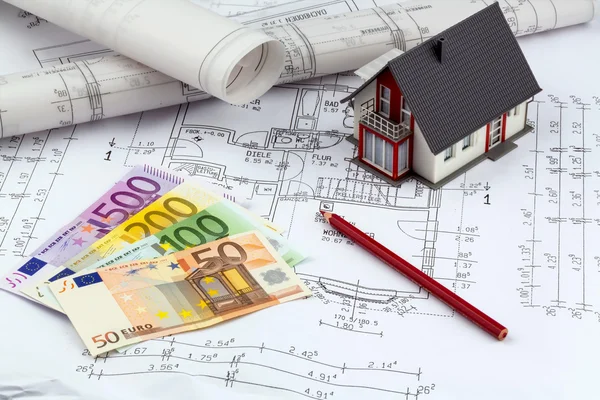 House plan with euro notes Stock Photo by ©ginasanders 84681012