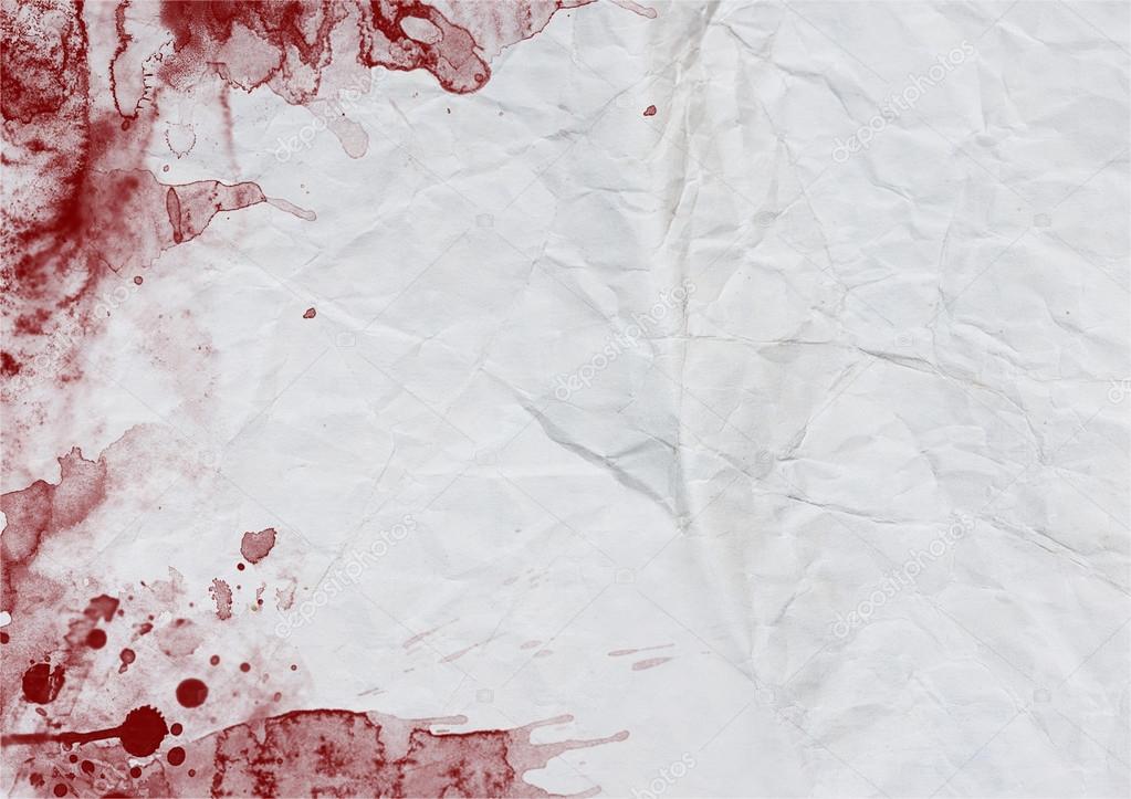 Crumpled old paper texture covered with red blood stains Stock Photo by ...