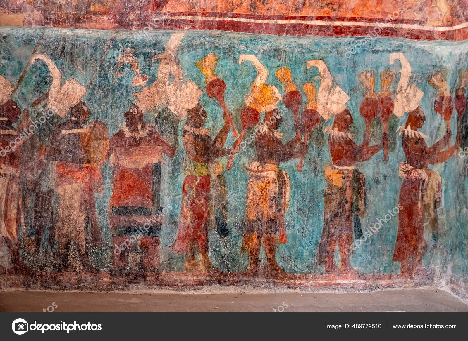 Bonampak Chiapas Mexico December 2019 Ancient Murals Temple Paintings ...