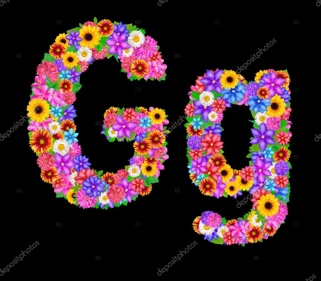 Flower G letter alphabet — Stock Photo © Byelikova #71605395