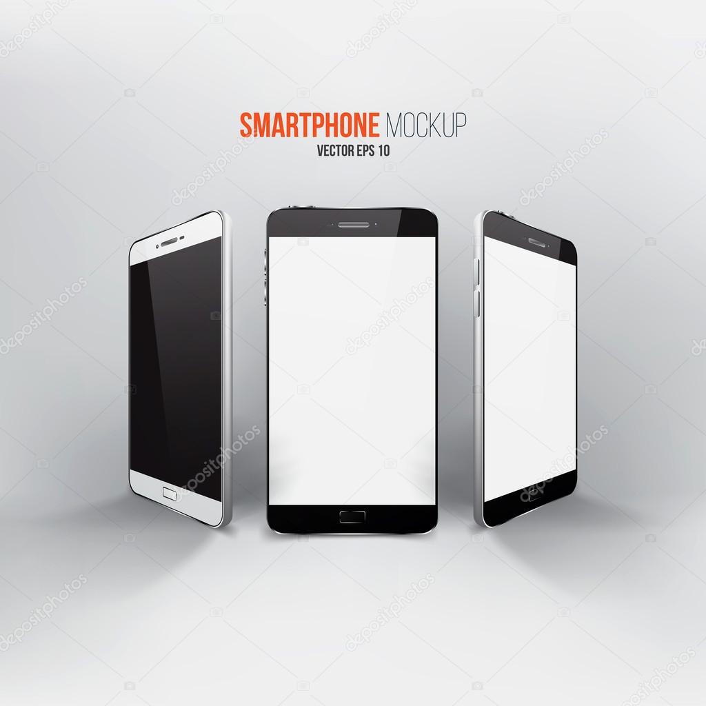 Smartphones vector mockup Stock Vector by ©darkovujic 59143511